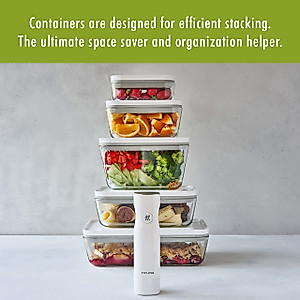 ZWILLING Fresh & Save 2-Piece Medium Glass Airtight Food Storage Container, Meal Prep Container