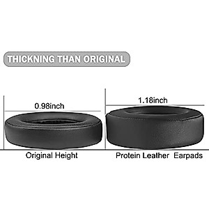 MOLGRIA Thickening Ear Pads Cushion, Replacement Earpads for Corsair Virtuoso RGB Wireless SE Gaming Headset High Fidelity 7.1 Surround Sound Headphones(Black)