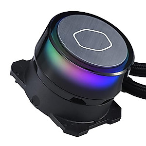 Cooler Master MasterLiquid ML240 Illusion CPU Liquid Cooler - AIO Water Cooling System, 3rd Gen Pump, 2 x 120mm ARGB Halo Fans, 240mm Radiator, ARGB Controller Included - AMD and Intel Compatible