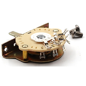 Oak Grigsby 5-Way Blade Switch for Telecaster and Stratocaster, 5-Way Pickup Selector Switch, Includes Mounting Screws