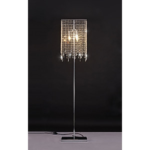 GDLMA Floor Lamp, Crystal Lava Lamp, Raindrop Standing Light for Bedroom, Living Room or Gift Silver