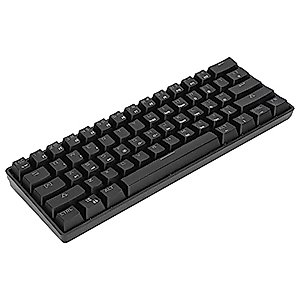 01 Gaming Keyboard, Variety of Backlight Effects and Dynamic RGB Modes with 61‑Key Mechanical Axis Backlit Keyboard for Home for Office