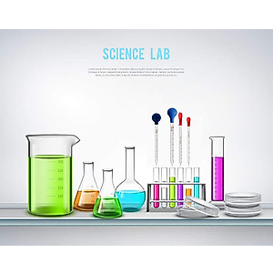 8PCS Thick Glass Graduated Dropper Pipettes Fluid and Liquid Pipettors 0.5ml, 1ml,2ml,3ml,5ml, 10ml,10CM,20CM with Caps and 2PCS Washing Brushes and 2PCS 20cm Glass Stir Rod(20cm-7.8inch)