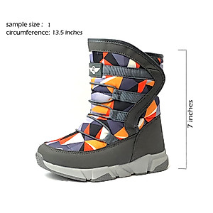 REDVOLUTION Girls Boys Warm Winter Flat Shoes Fashion Buckle Snow Boots(Toddler/Little Kid/Big Kid) (Small Kid 13 B(M), 430 Black)