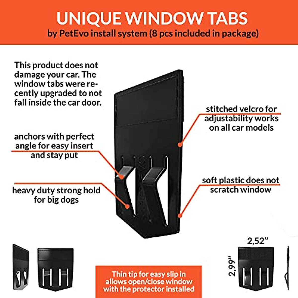 Car Door Protector - Interior Car Door Protectors Dog Scratch Door Protector Cover Pet Car Window Guard - 2 Packs