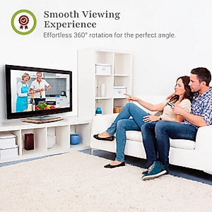 Prosumer's Choice Wooden TV Swivel Stand for LED/LCD TV, Monitors, Stereos, 21-inch Base Surface - Steel Ball Bearings - Lazy Susan Spinning Monitor Stand Rotating TV Stand - 360˚ Rotation