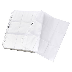 TYH Supplies Heavywieght Trading Card Sleeves for 3 Ring Binder | Double Sided Ultra Clear 11 Hole | 9 Pocket Page Gaming Card Protector Sleeves (25 Pack - 450 Pockets)
