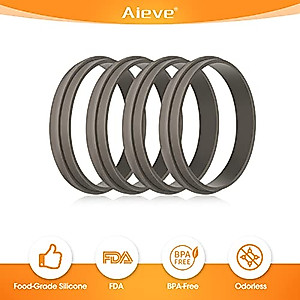 AIEVE 4 Pack Replacement Gasket Rubber Seal for Gatorade Water Bottle, Silicone Lid Seal Replacement for Gatorade Gx Hydration System Bottle, Replacement Part for Gatorade GX Bottle