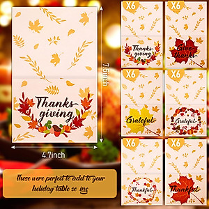 36 Pieces Thanksgiving Utensil Holders Maple Leaf Silverware Cutlery Holders Paper Pocket Knife Fork Holder Bag Give Thanks Cutlery Holders for Thanksgiving Fall Harvest Party Dinging Table Supplies