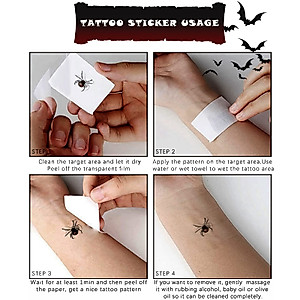 8 Pairs Halloween Temporary Eye Tattoo Stickers&10 Sheets Spider Web Stickers 3D Eyeshadow Eyeliner Sticker Waterproof Face Eye Art Decor Sticker Masquerade Cosplay Party Decals Prank Props Women Girl