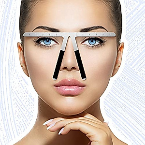 3 Pieces Eyebrow Ruler 3-Point Positioning Ruler Eyebrow Golden Ratio Caliper Microblading Grooming Stencil Shaper Permanent Eyebrow Measuring Tool DIY Ruler Kit for Student Brow Artists