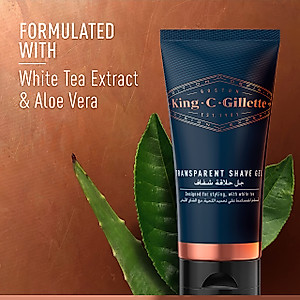 King C. Gillette Men’s Transparent Shave Gel with White Tea and Argan Oil, 5oz