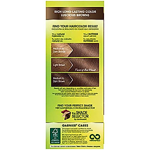 Garnier Hair Color Nutrisse Nourishing Creme, 60 Light Natural Brown (Acorn) Permanent Hair Dye, 2 Count (Packaging May Vary)