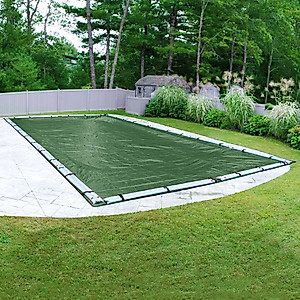 Pool Mate 502045R-PM Professional-Grade Rip-Shield Winter In-Ground Cover, 20 x 45-ft. Pool, Meadow Green
