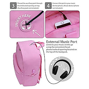 Rockland Classic Laptop Backpack, Pink, Large