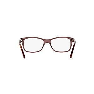 Ray-Ban RX5228 Square Prescription Eyeglass Frames, Opal Brown/Demo Lens, 55 mm