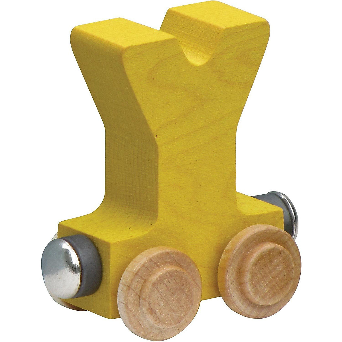 Maple Landmark NameTrains Bright Letter Car Y - Made in USA (Yellow)
