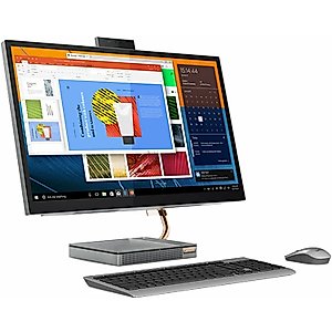 Lenovo IdeaCentre All in One 5i Desktop, 27" IPS QHD (2560 x 1440) Touchscreen Display, Intel Core i5-10400T Processor, 16GB DDR4 RAM, 512GB PCIe SSD, Windows 10 Home, Wireless Keyboard and Mouse