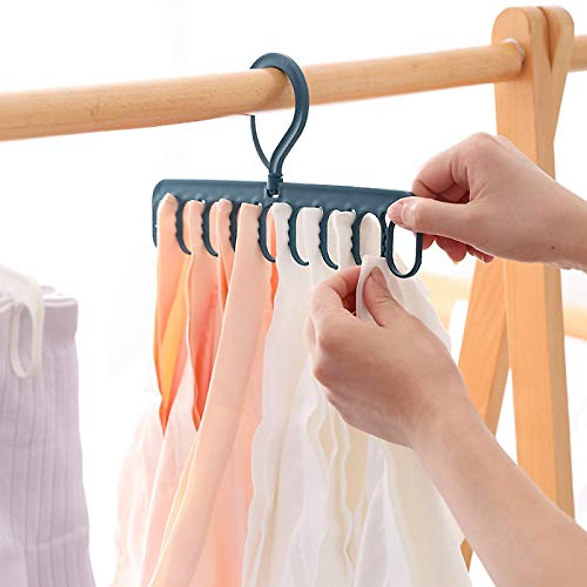 Multi-use Clothes Hanger Plastic Home Excellent Clamping Organizer Hanger for Wardrobe
