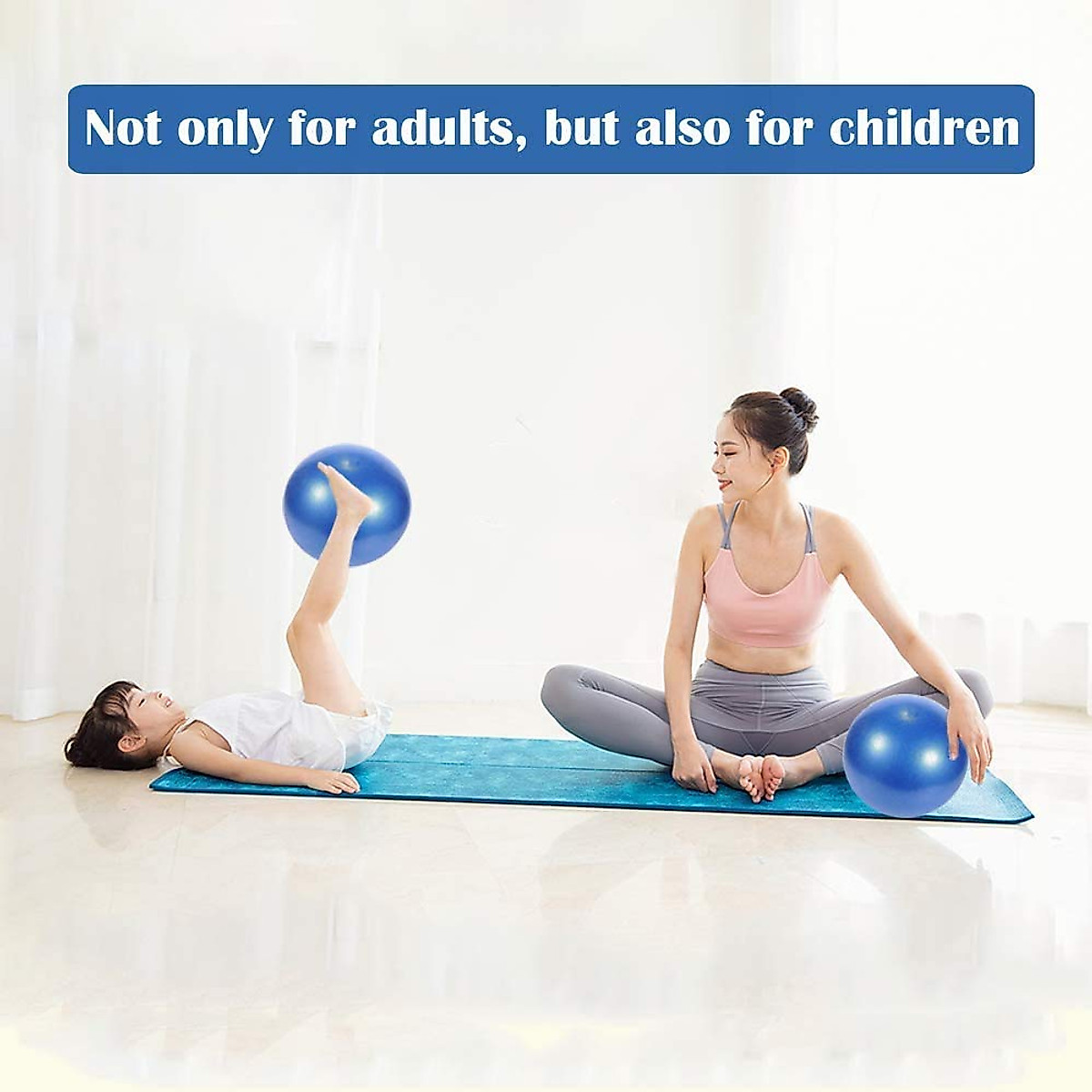 CARDALLTRY Mini Exercise Ball 9Inch Samll Bender Ball for Stability Barre Pilates Yoga Core Training and Physical Therapy Exercise Equipment for Back Inner Thigh and Balanced Body (2 Pack)