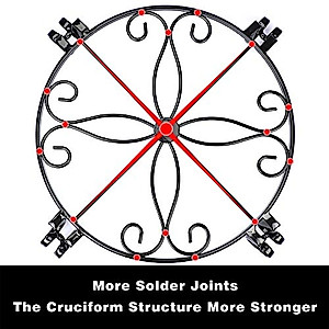 Black Plant Stand for Flower Pot Heavy Duty Potted Holder Indoor Outdoor Metal Rustproof Iron Garden Container Round Supports Rack for Planter Bronze, Pumpkin Stand Outdoor