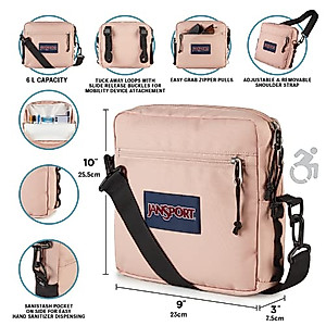 JanSport Central Adaptive Accessory Bag, Red/Multi Hippie Days, 6L