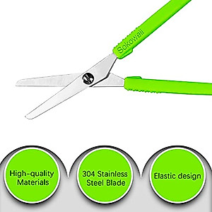 Sokoweii 5.3in Loop Scissors for Toddlers or Kids, Mini Loop Scissors, Adaptive Design, Easy-Open Squeeze Handles