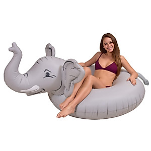 GoFloats Elephant Pool Float Party Tube - Inflatable Rafts for Adults & Kids