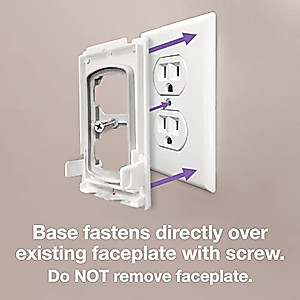 Dreambaby Dual Fit Outlet Plug Cover - Model L907 - Electrical Socket Guard for Standard and Decora, White, 2 Count (Pack of 1)