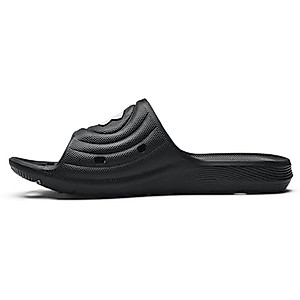 Under Armour boys Locker Iv Slide Sandal, Black (001 Black, 4 Big Kid US