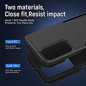 Warsia for Samsung Galaxy A03S Case, Galaxy A03S Case with Screen Protector [Military Grade Drop Tested] Heavy-Duty Tough Rugged Shockproof Protective Case for Samsung A03S, Black