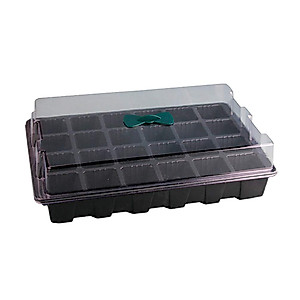 Happyyami 4 Sets 24 Plug Plant Trays Tray Kits Propagation Tray Germination Dome Germination Trays Supplies Starter pots Pot Trays Micro Greens Plant Germination Tray Organic Planter