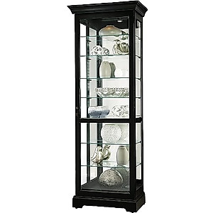 Howard Miller Hall Curio Cabinet, Black Satin