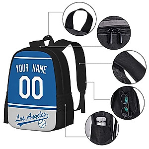 ANTKING Los Angeles Backpack High capacity Custom Any Name and Any Number Gifts for Kids Men Fans