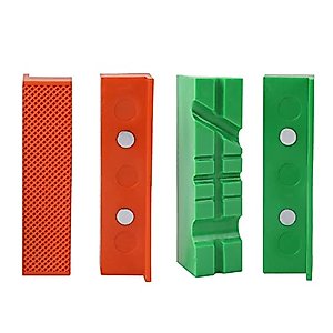 SWANLAKE 4.5 Inch Vise Jaw Pads Covers Protectors 1 Multi-Grooved & 1 Standard Set