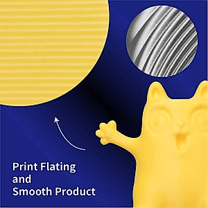 JUSTMAKER PLA Silk 3D Printer Filament, Upgrade Cardboard Spool, Silk Shiny Filament, Dimensional Accuracy +/-0.03mm, 1.75mm, 1kg, Blue