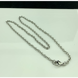SILVERCLOSEOUT Stainless Steel Rolo Cable Chain Mens & Womens Unisex Necklace 3.1MM 20 Inch
