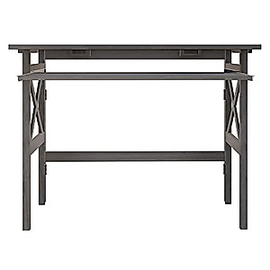 Winsome Wood Xander Computer Desk, Oyster Gray