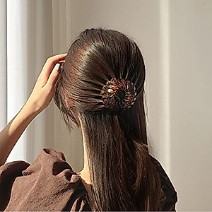 Pureadee 7PCS Bird Nest Magic Hair Clip, Hair Holder - Includes 7 Pastel Plastic Resin Material, Geometric Design, Anti-Skid, Compatible with Thin Hair for Special Occasions