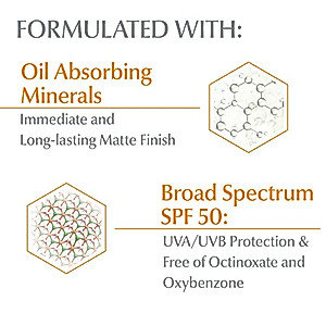 Eucerin Sun Oil Control SPF 50 Face Sunscreen Lotion with Oil Absorbing Minerals, 2.5 Fl Oz Bottle