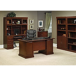 Sauder Heritage Hill 4 tier Library With Doors - Classic Cherry finish