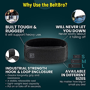 BeltBro Titan Black MultiPack No Buckle Elastic Belt For Men — Package Includes 2 Small, 2 Medium, 2 Large — Fits 1.5 Inch Belt Loops, Comfortable and Easy To Use