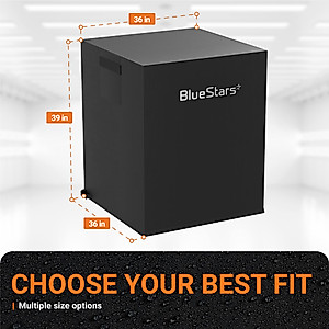 BlueStars 36"x36"x39" Central Air Conditioner Covers for Outside Unit - Heavy Duty Waterproof & Windproof Outdoor AC Units Cover for Winter (Black)