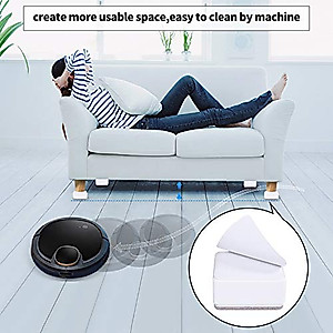 Ezprotekt 1.2 Inch Bed and Furniture Risers, Heavy Duty Square Sofa Tables Couch Chair Risers, Width 2.4"-Adds 1.2" Height, Supports 20,000 lbs, Protect Carpet & Floors from Scratches (4 Pack, White)