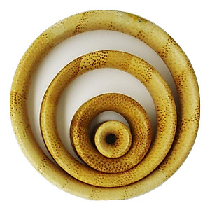 Pierced Republic Organic Carved Wood Bamboo Ear Plug -Double Flared Saddle - Flesh Tunnel - Pair - 15 Sizes - NEW!! (1/2" (12mm))