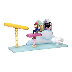 Super Mario Cloud World Diorama Set with 2.5" Running Mario Action Figure