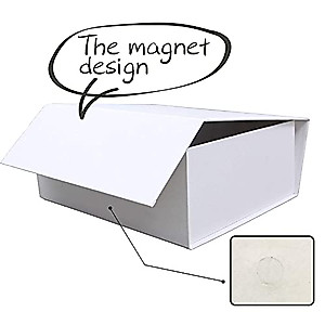 Rsgift Gift Box 7.8x7x3.1 Inches,White Gift Box with Lid,Collapsible Groomsmen Proposal Box with Magnetic,Gift Boxes for Presents,Wedding,Christmas,Birthdays