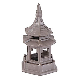 VALICLUD 1Pc Ornaments Garden Statues Ceramic Landscape Decoration Asian Decor Pagoda Zen Garden Decoration Chinese Pagoda Decor Supplies Fish Tank Ornament Ceramics Tower Incense Sticks