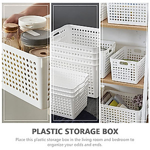 Operitacx 2pcs Box Storage Basket Plastic Storage Bins Woven Storage Baskets Toiletry Containers Files Desktop Organizing Box Desktop Sundry Case Plastic Box Storage Holder Cosmetic Box A4