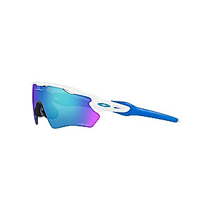 Oakley Youth OJ9001 Radar EV XS Path Rectangular Sunglasses, Matte White/Prizm Sapphire, 58 mm